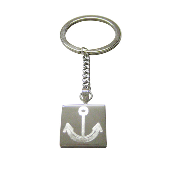 Kiola Designs | Accessories | Silver Toned Etched Fat Nautical Anchor ...